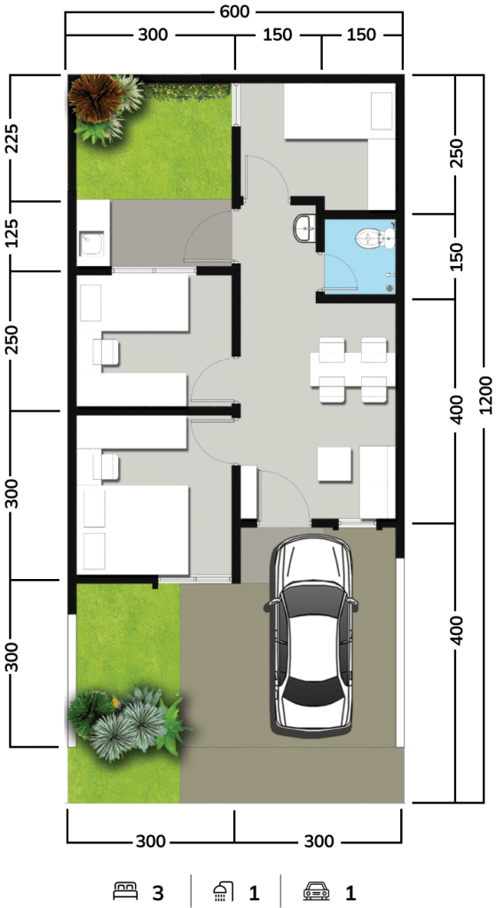 Cluster Alamanda Tipe 46/72 - Amara Village